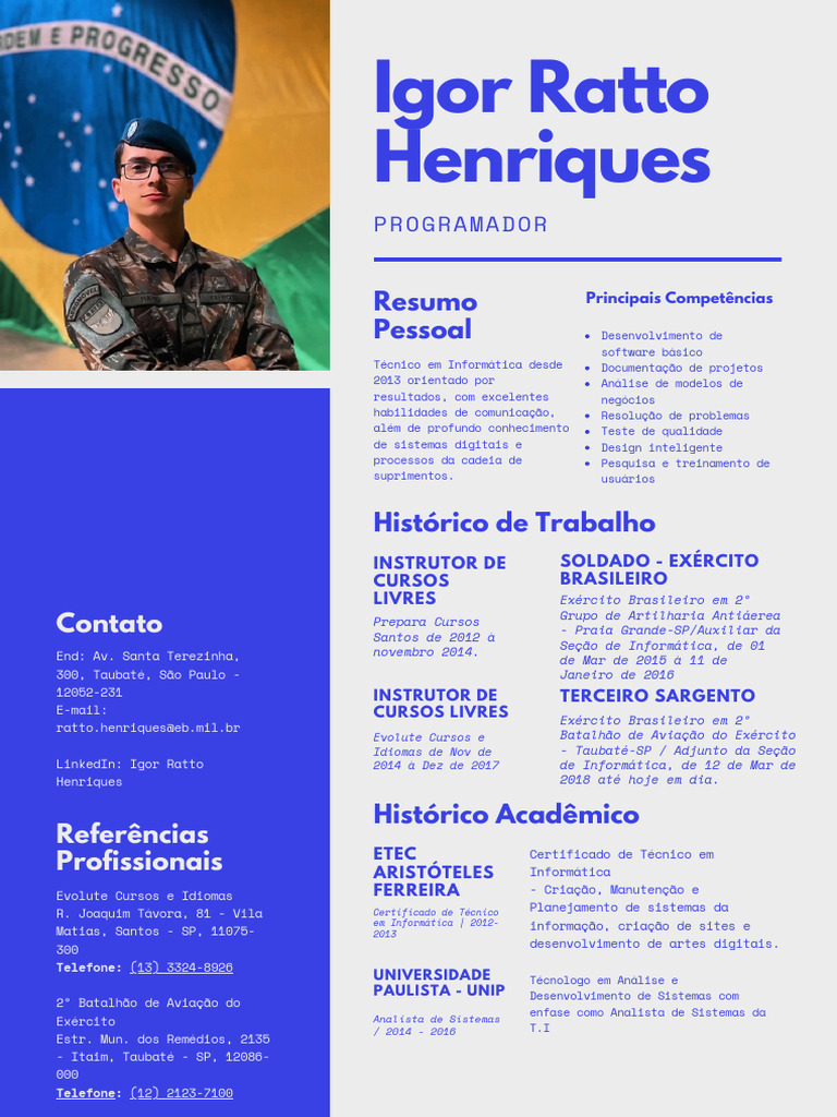 Igor Ratto Henriques - Curriculo | PDF | Análise de sistemas | Informática