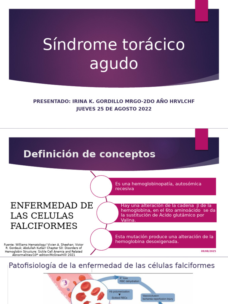Síndrome Torácico Agudo | PDF | Enfermedades y trastornos | Medicina ...