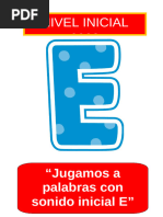 Sonido Inicial Vocal E en Actividades | PDF