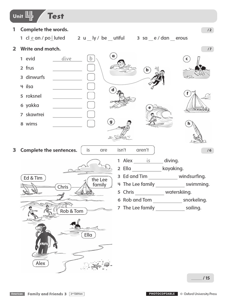 Vocabulary and Sentence Completion Exercise | PDF | Water Sports