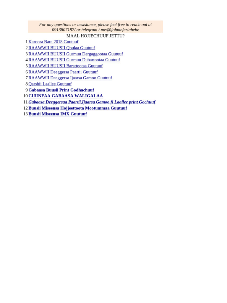 Bedele Woreda PP 2018 | PDF