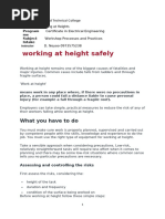Work at Height - Toolbox Talk | PDF | Risk | Occupational Safety And Health