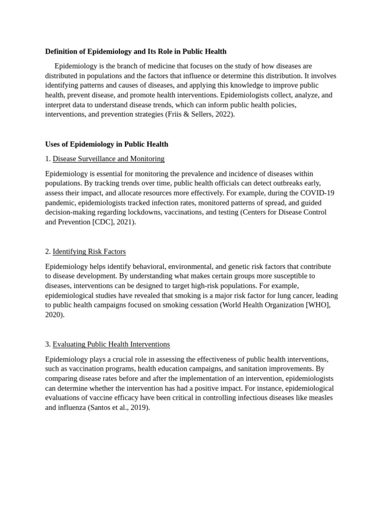 Epidemiology Learning Journal Unit 1 | PDF | Epidemiology | Public Health