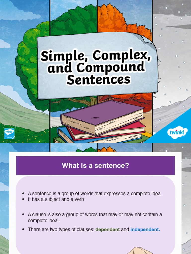 SEC 2simple, Complex, and Compound Sentences | PDF | Sentence ...