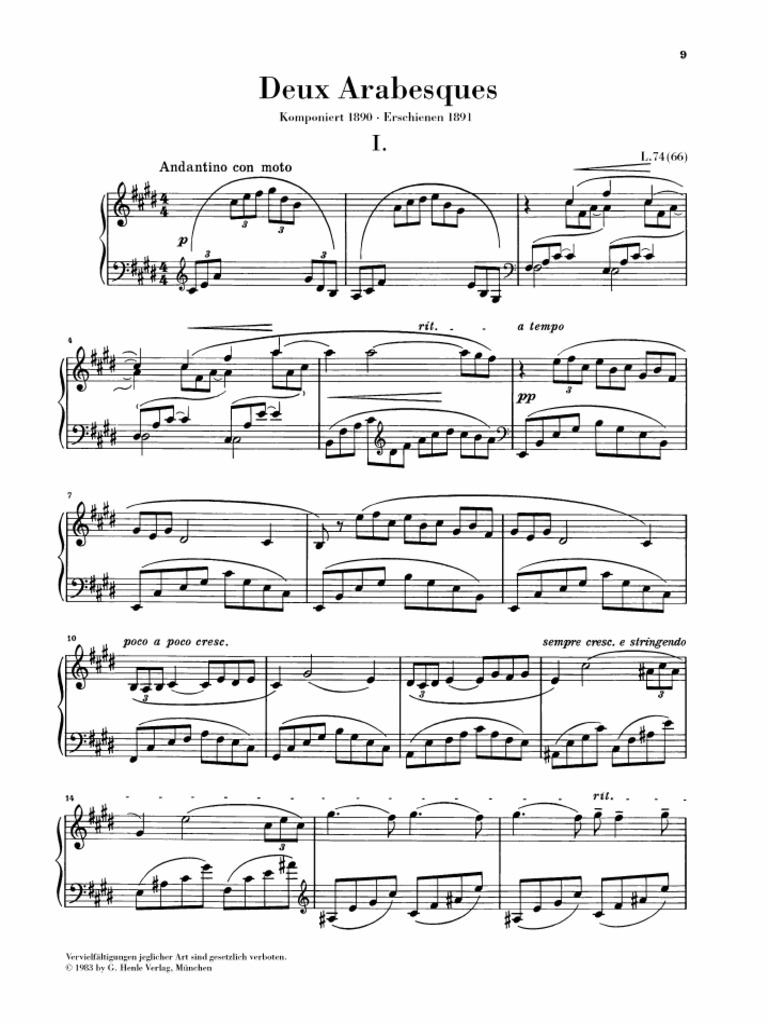 IMSLP02383 - 2 Arabesques (Debussy, Claude) | PDF