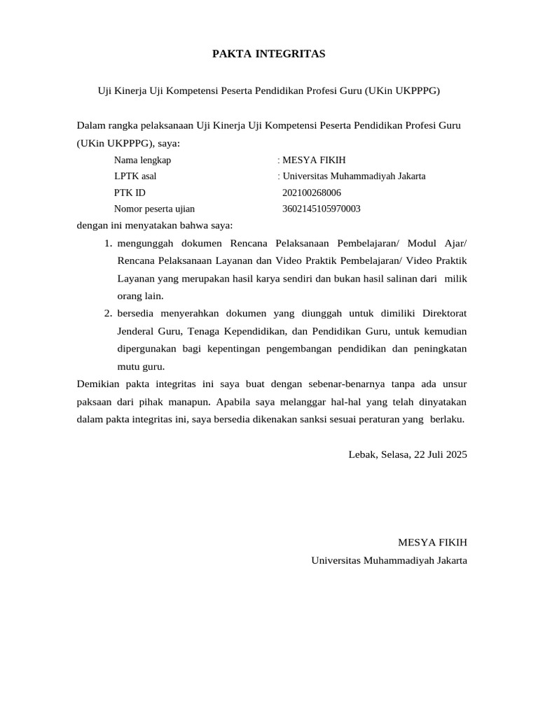 Fakta Integritas | PDF