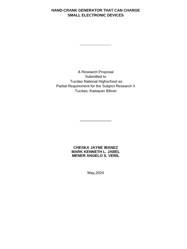 Research - Title Page | PDF