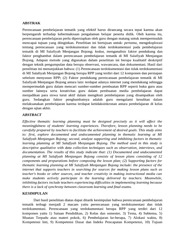 ABSTRAK Dan KESIMPULAN | PDF