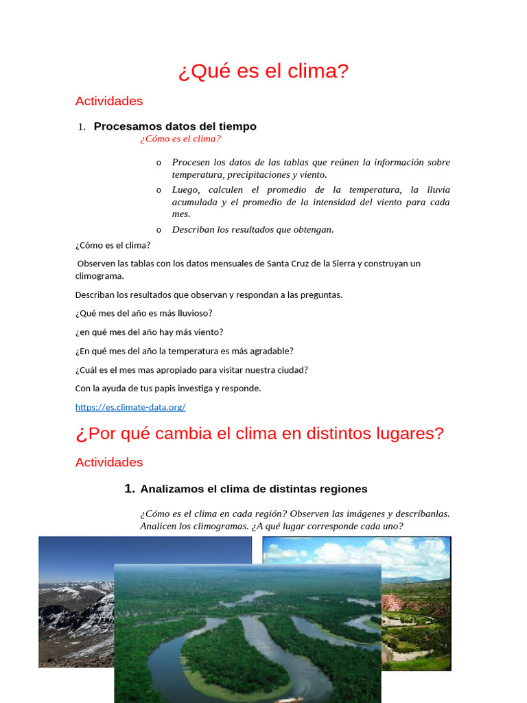 Qué es el clima | PDF