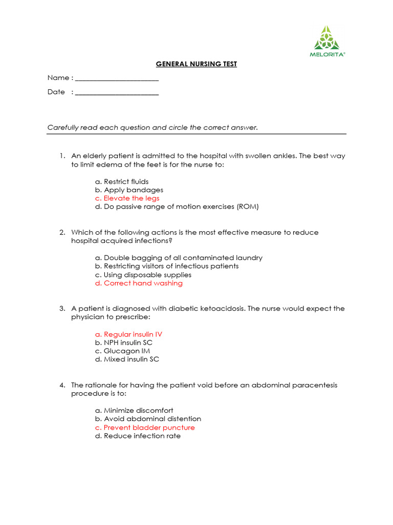 Sample Prometric Melorita | PDF | Medicine | Diseases And Disorders