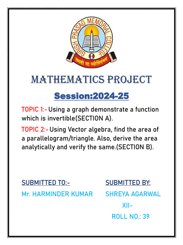 Mathematics Project | PDF
