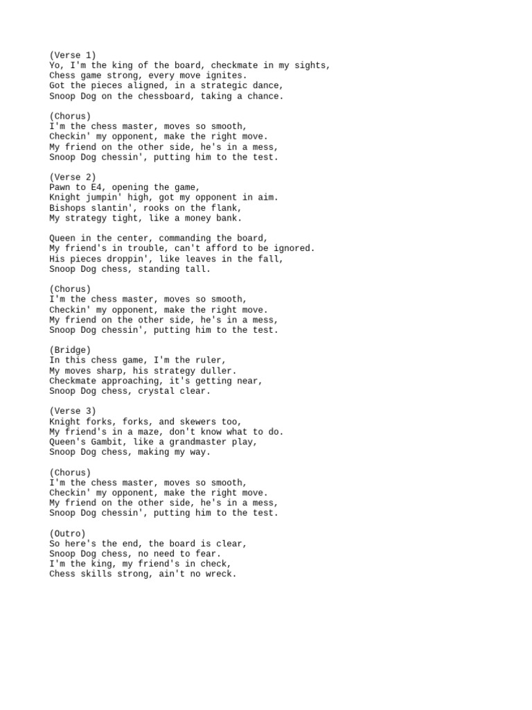 Chess Rap | PDF