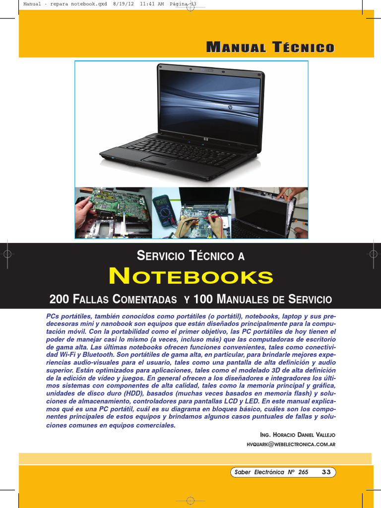 Manual Técnico de Notebooks | PDF | Ordenador portátil | Microprocesador
