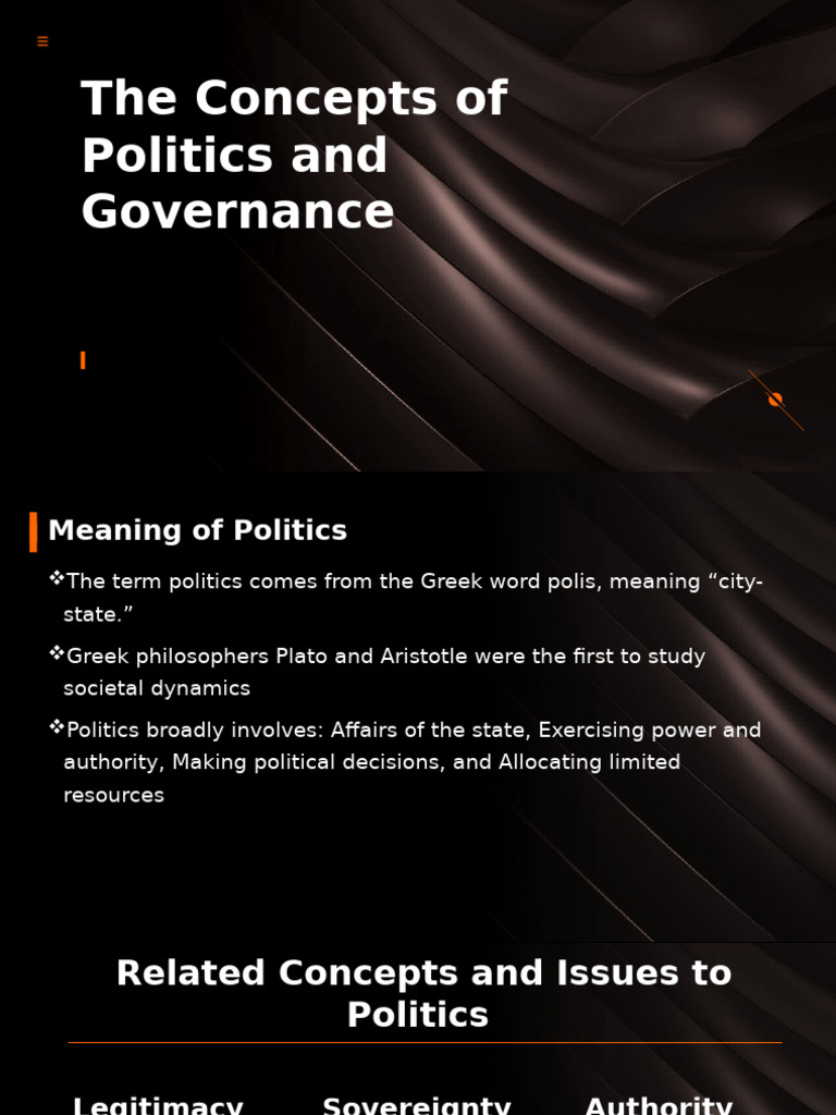 The Concepts of Politics and Governance | PDF | Government | Governance