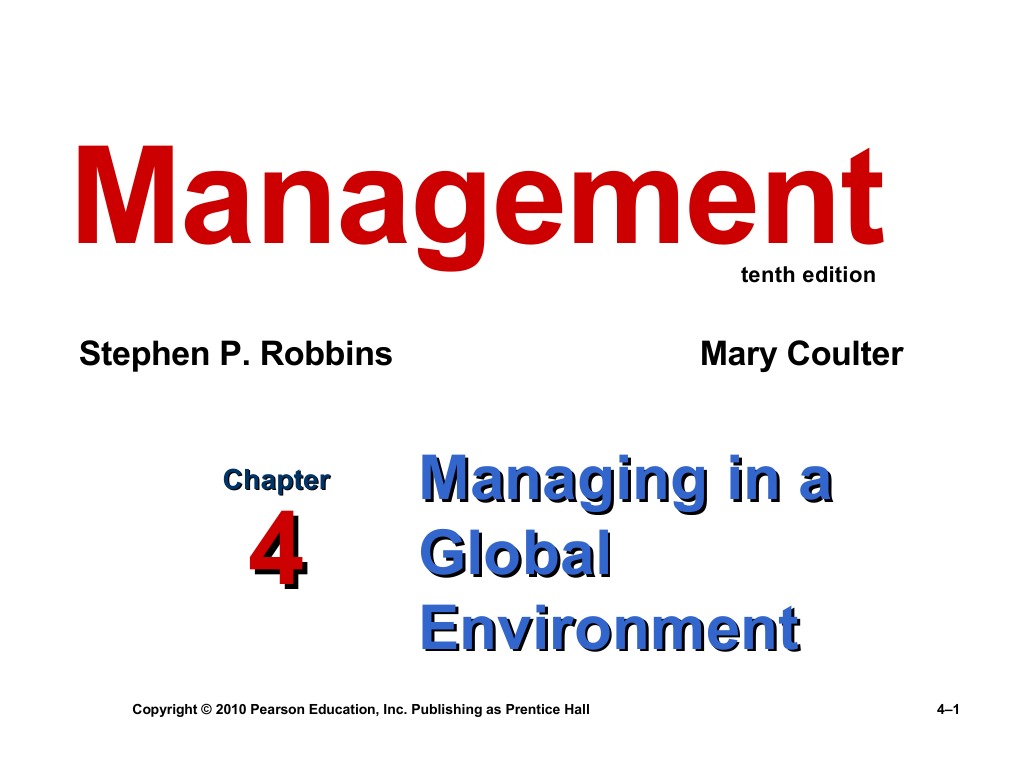 Management: Managing in A Global Environment | PDF | Free Trade | The ...