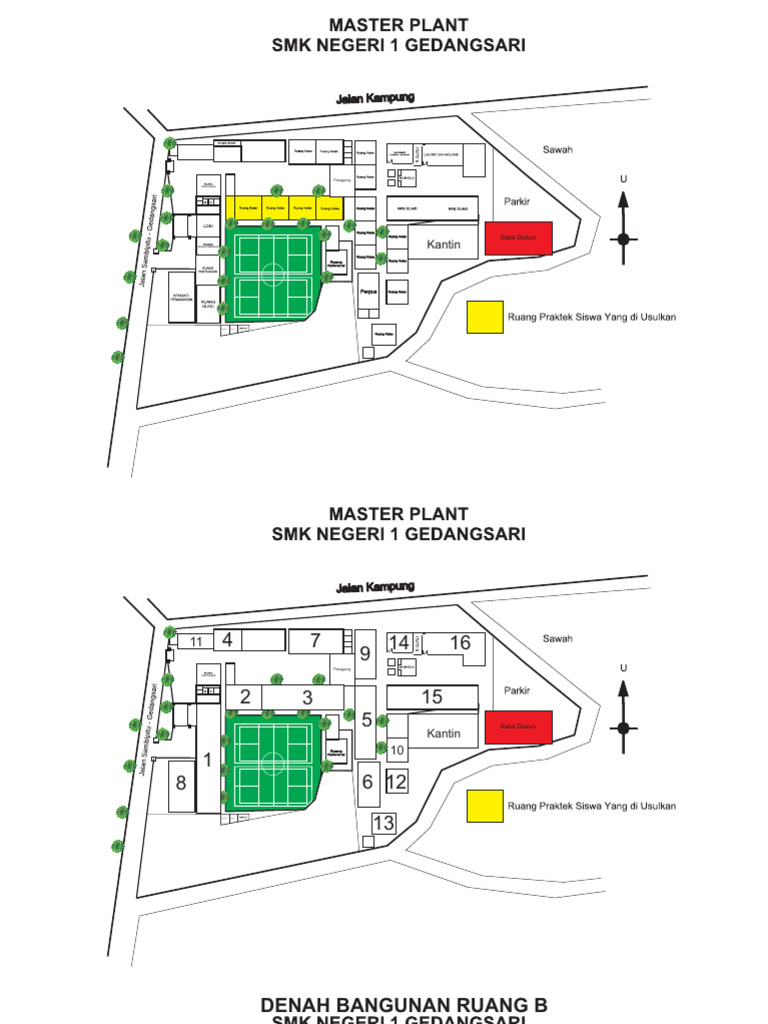 DENAH RUANG KELAS B REHAP | PDF