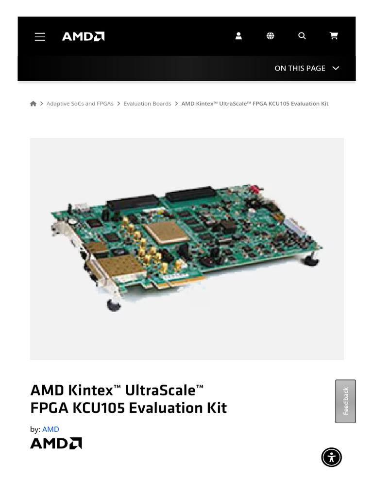 AMD Kintex™ UltraScale™ FPGA KCU105 Evaluation Kit - KU040 - USD6495 | PDF | Field Programmable ...