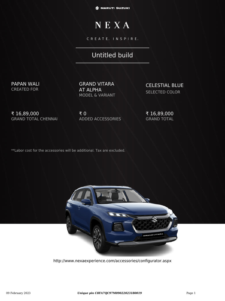 Untitled Build-Grand Vitara-C8FA7QC97M09022023180019 | PDF