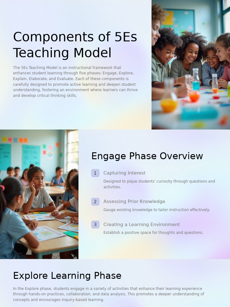 Components of 5es Teaching Model | PDF | Learning | Education Theory