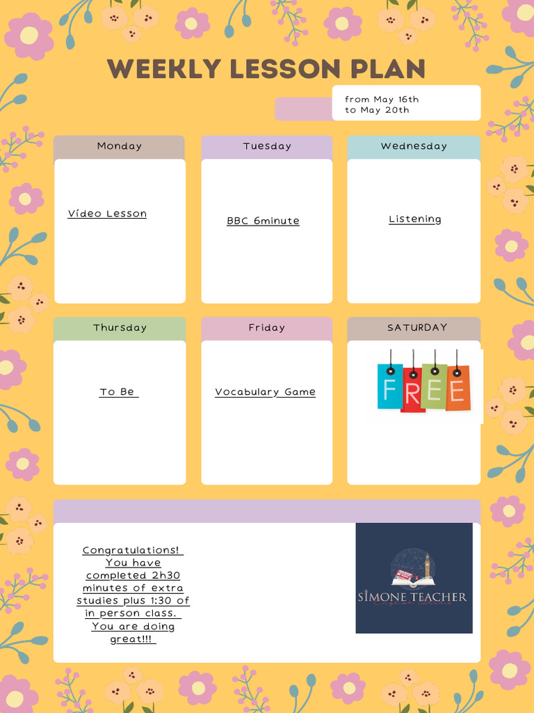 Weekly Lesson Plan: Prepositions Focus | PDF