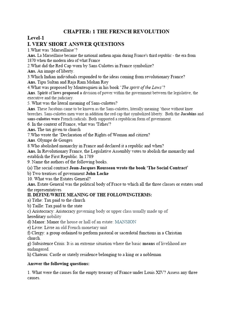Key Insights on the French Revolution | PDF | French Revolution ...