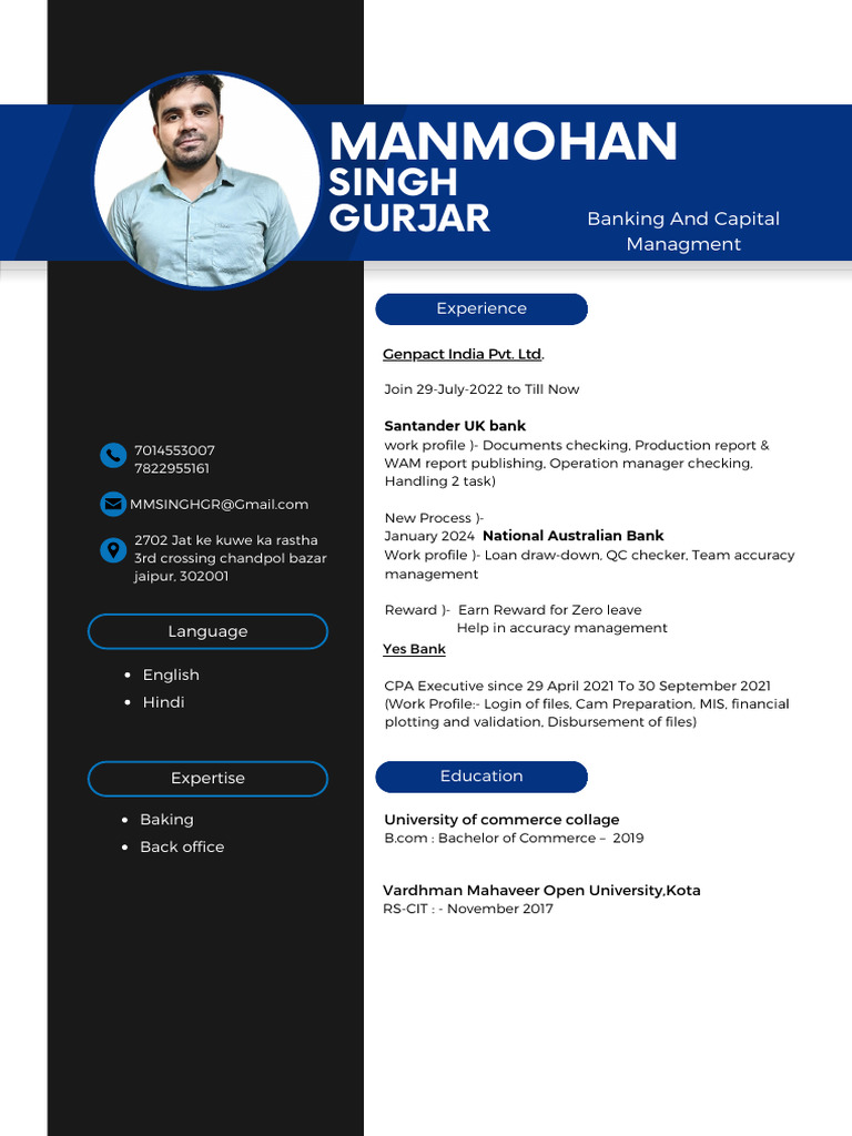 Manmohan Resume | PDF