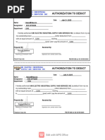 Authority to Deduct Form Overview | PDF | Payments | Personal Finance