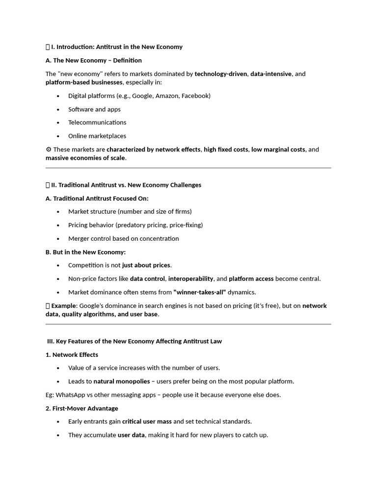 Antitrust Challenges in the New Economy | PDF | Competition Law ...
