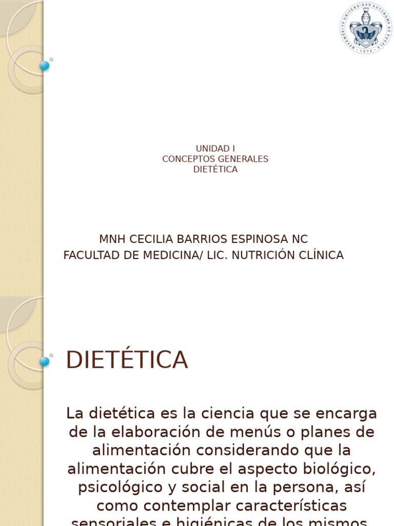 Conceptos Generales Dietética | PDF | Metabolismo | Nutrición