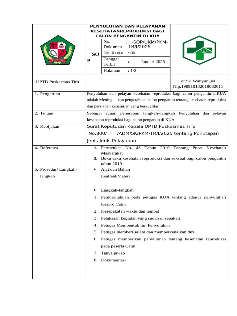 Penyuluhan Kesehatan Reproduksi Catin | PDF