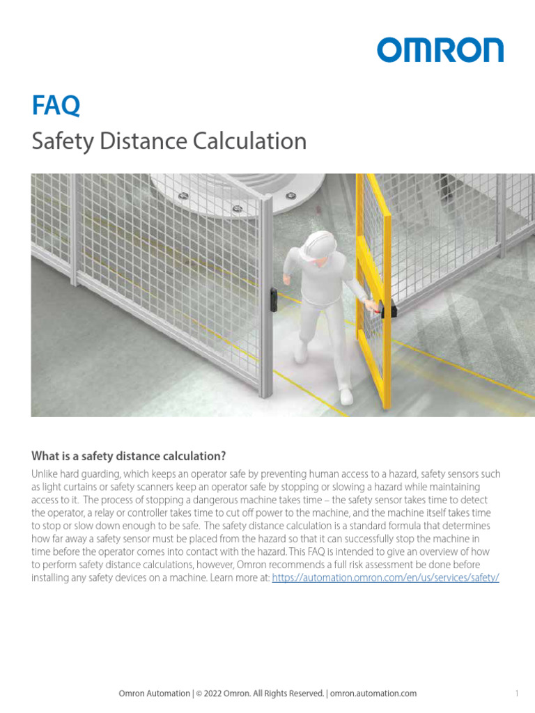 Safety Distance Calculations | PDF | Automation | Relay