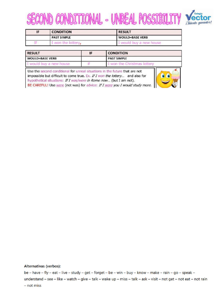 Practica Second Conditional | PDF