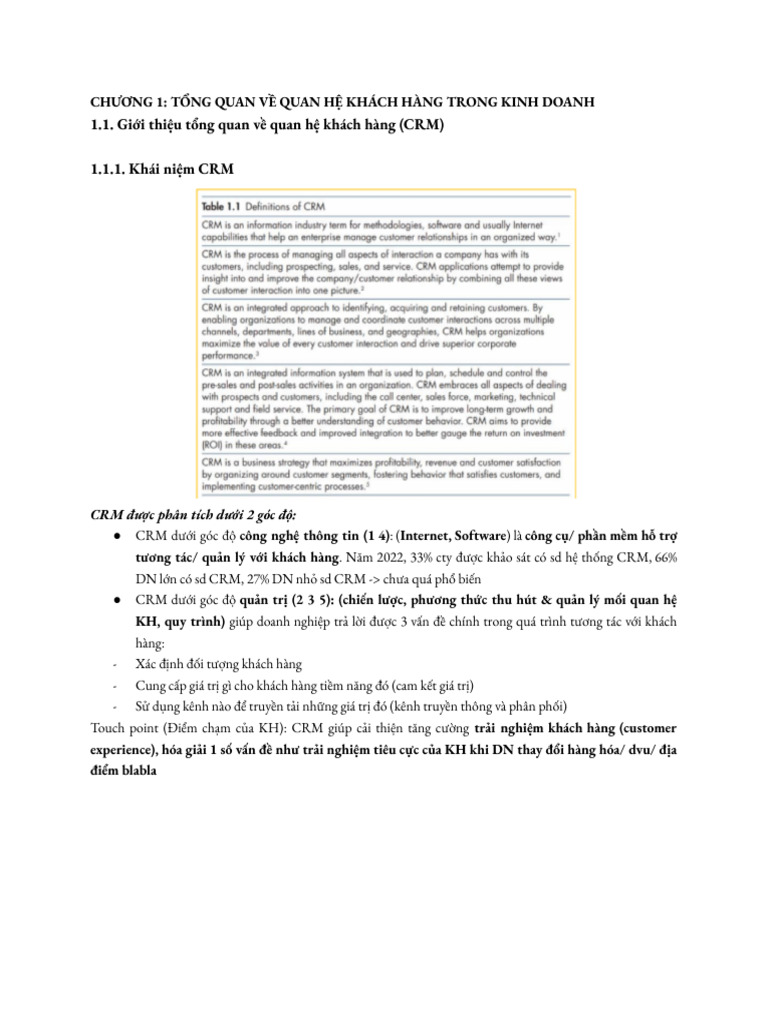 CRM Note | PDF