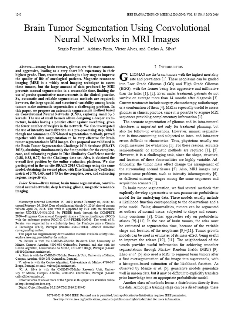 CNN-Based Brain Tumor Segmentation | PDF | Applied Mathematics