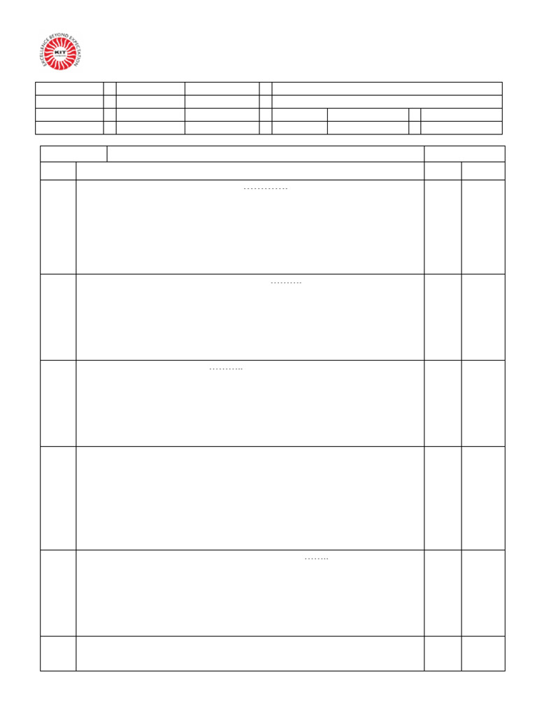 CIA-2 QP Template - r2023 Imd | PDF | Gear | Brake