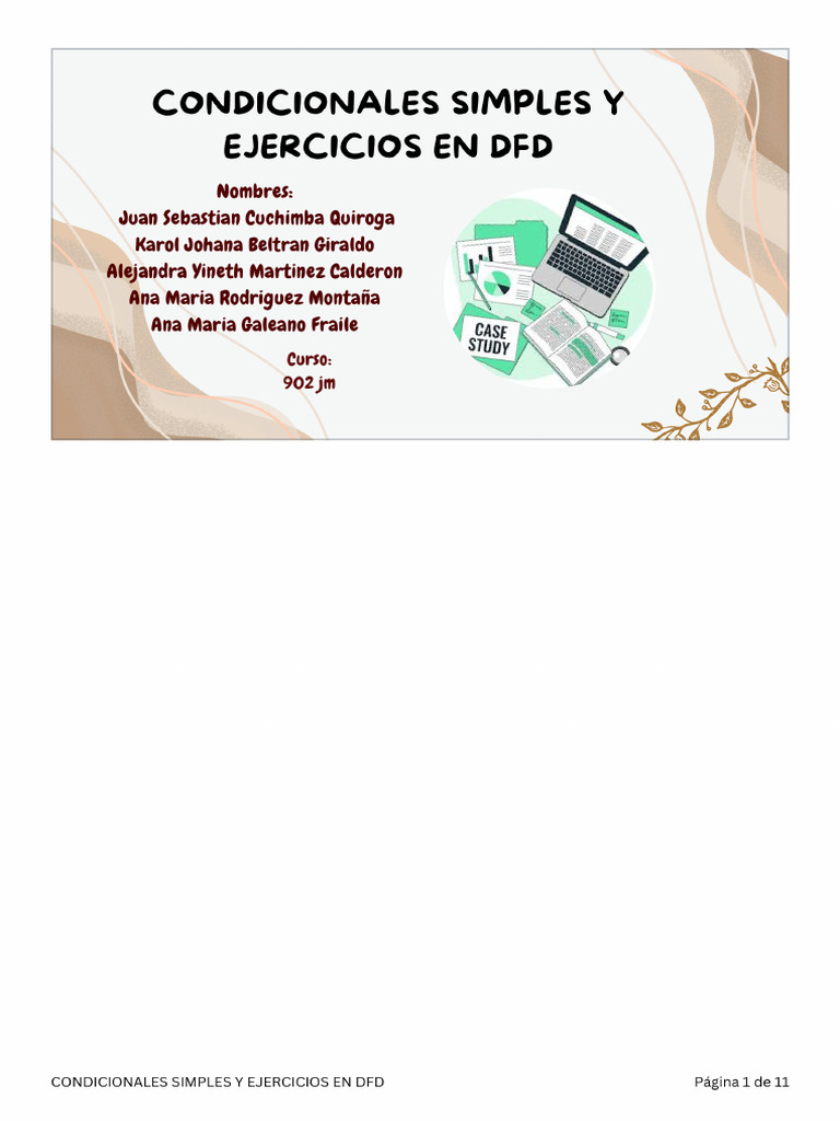 Condicionales Simples y Ejercicios en DFD | PDF