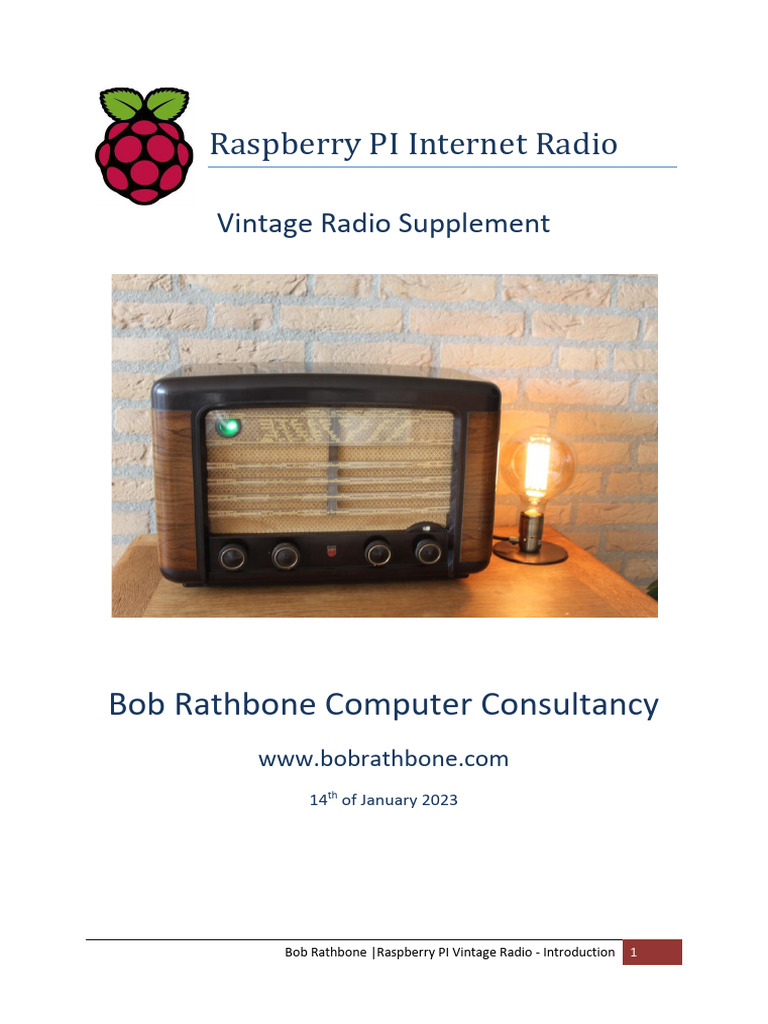 Raspberry Pi Vintage Radio Guide | PDF | Electrical Connector | Loudspeaker