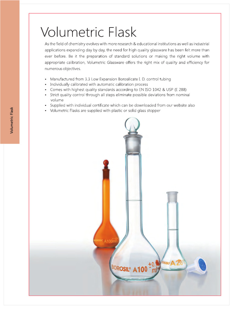 0016 Volumetric Flasks Page 122-139 Final | PDF | Volume | Calibration