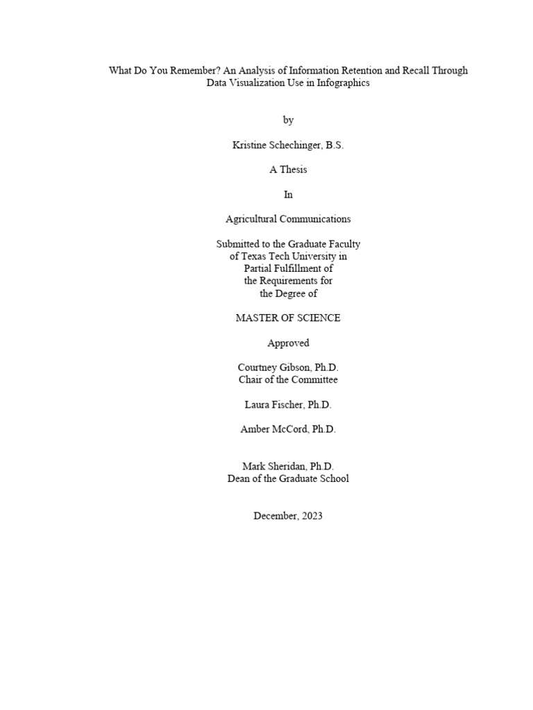 Schechinger Thesis 2023 | PDF | Infographics | Information