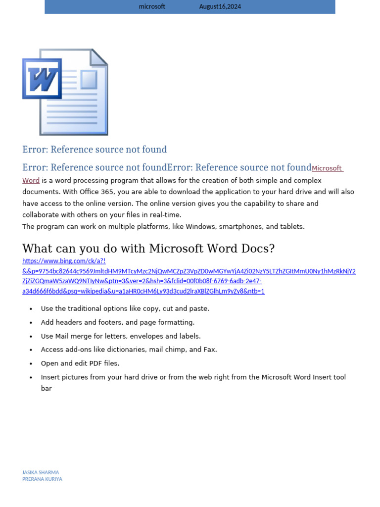 Document from Prerana Kuryia | PDF | Microsoft Excel | Microsoft Word