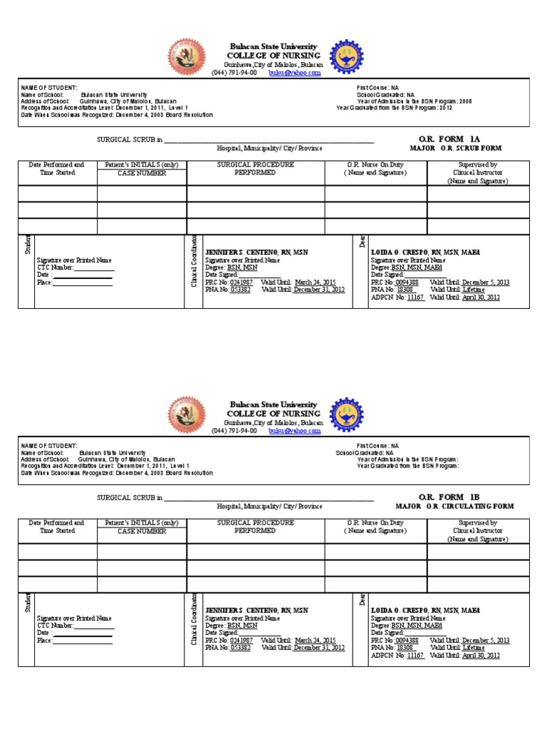PRC Form Com 14 | PDF | Nursing | Service Industries