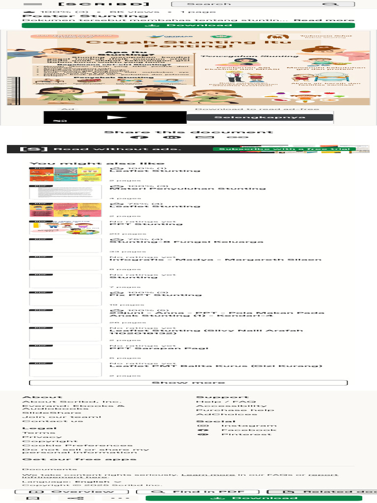 Poster Pencegahan Stunting Anak | PDF