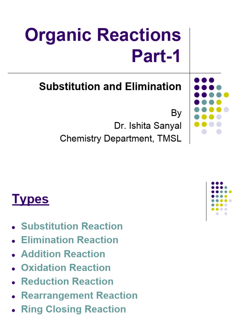 Organic 1 (Substitution &elimination) | PDF | Chemical Reactions ...