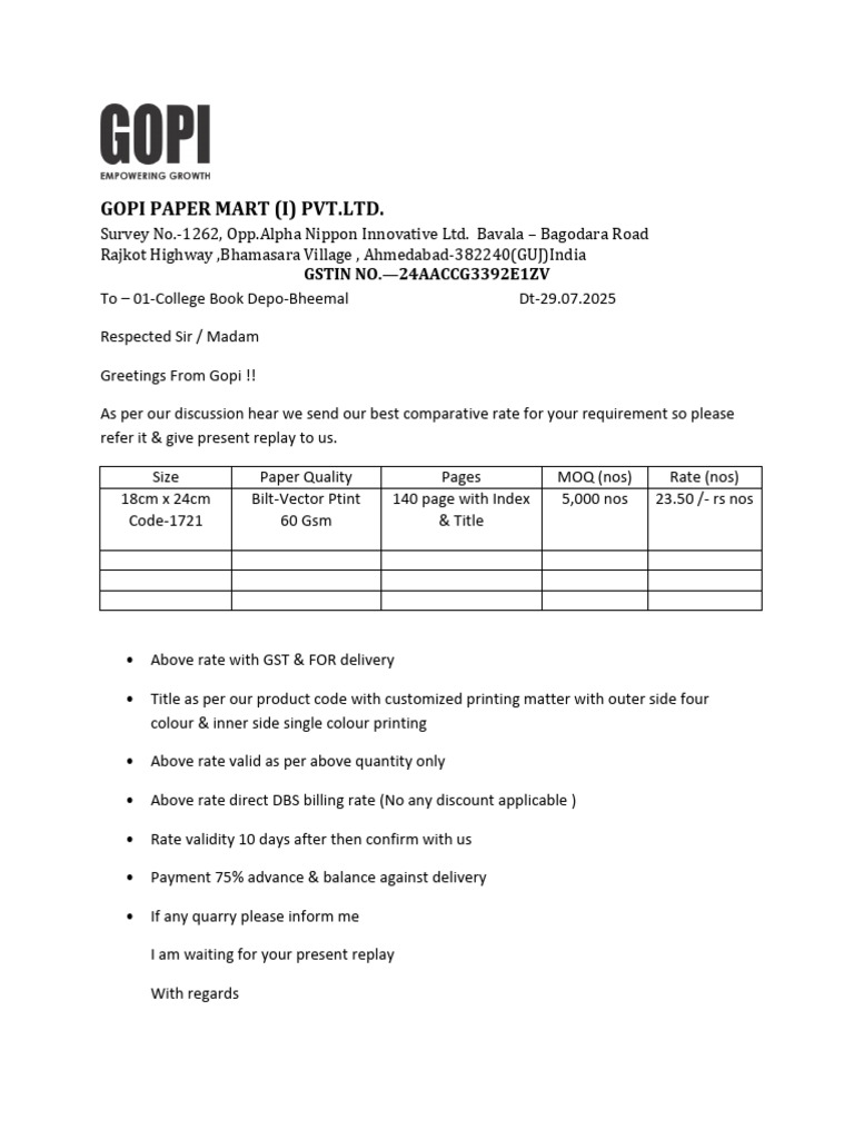 01 College Book Depo Bheenmal | PDF
