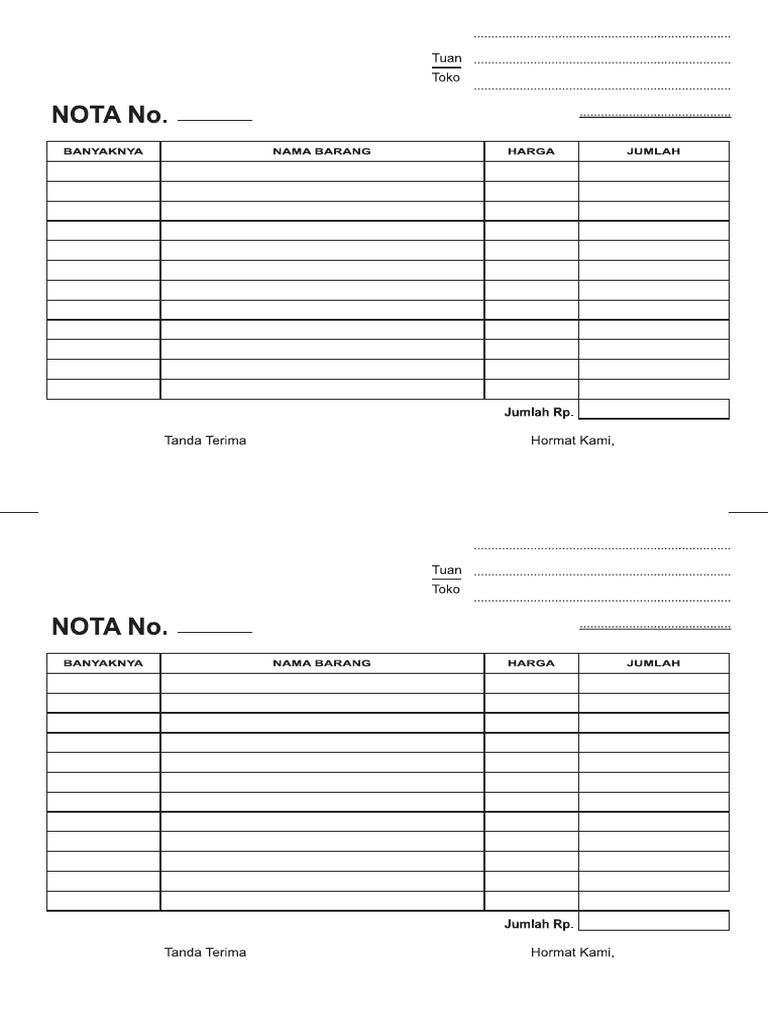 Nota Setengah A4 | PDF