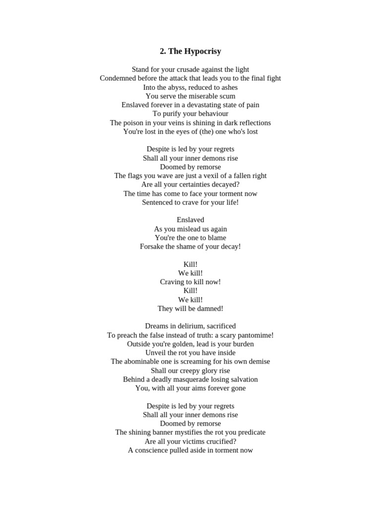 Fleshgod Apocalypse - Agony Lyrics | PDF | Religious Belief And Doctrine