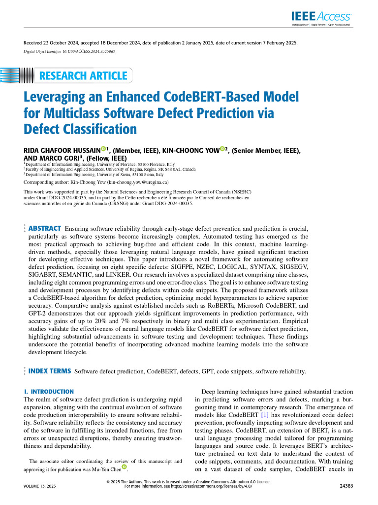 Leveraging an Enhanced CodeBERT-Based Model for Multiclass Software ...