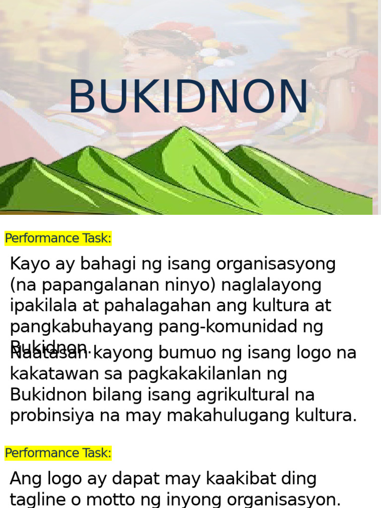 Bukidnon - Logo PT | PDF