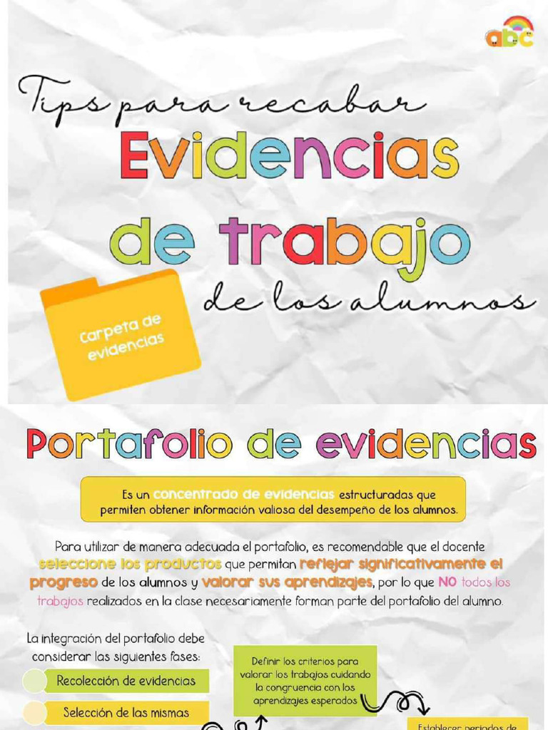 Tips Recabar Evidencias de Trabajo | PDF