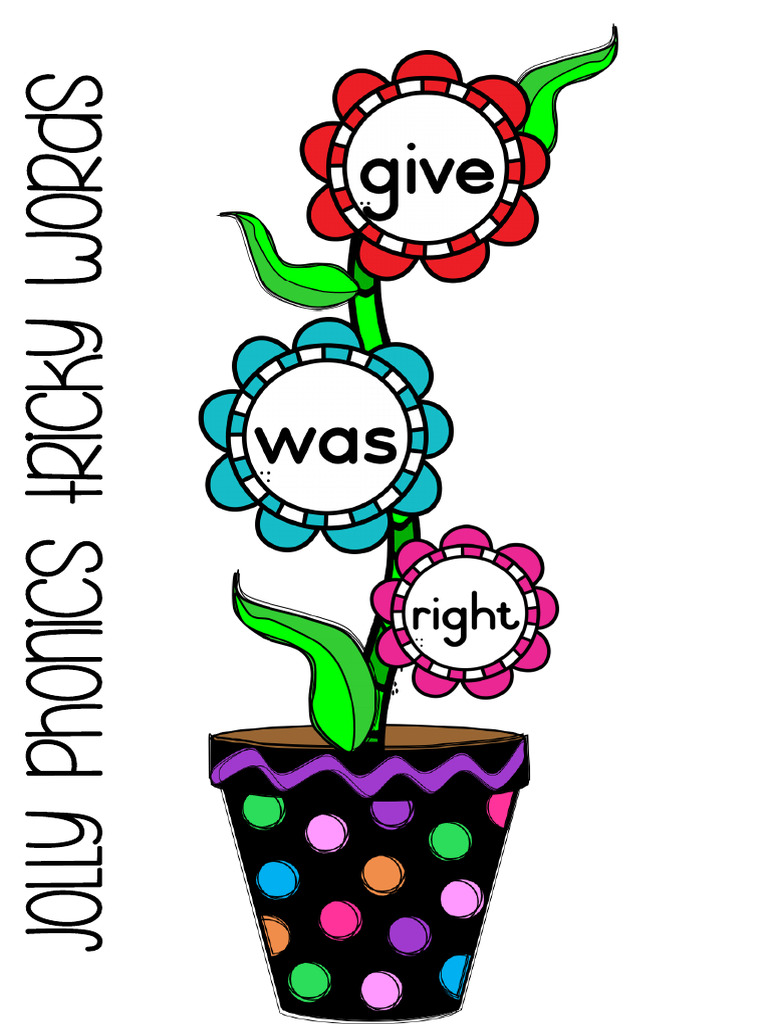 Tricky Words Flowers for Wall Colour | PDF